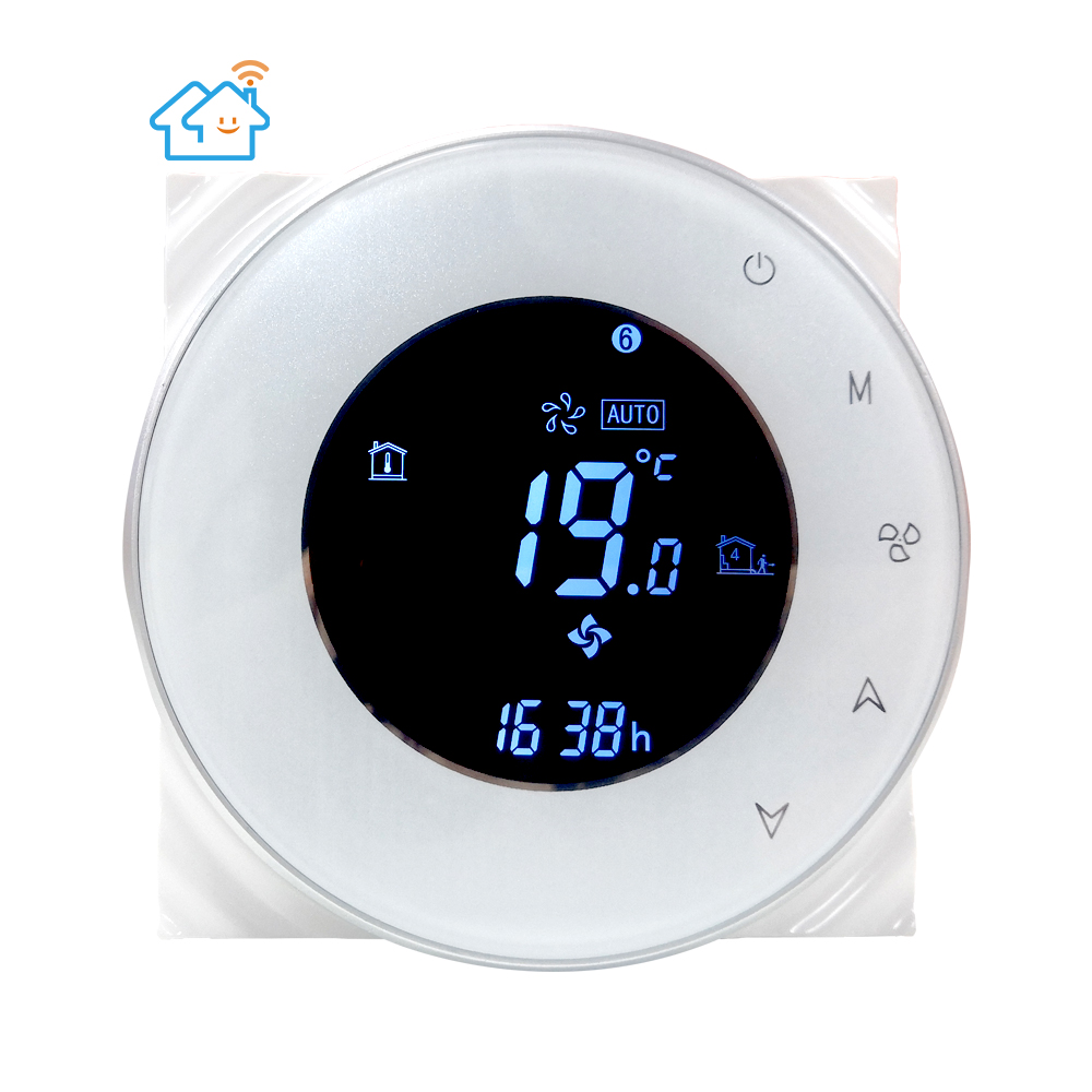 Termostato de ambiente HVAC programable inteligente WiFi para FCU central